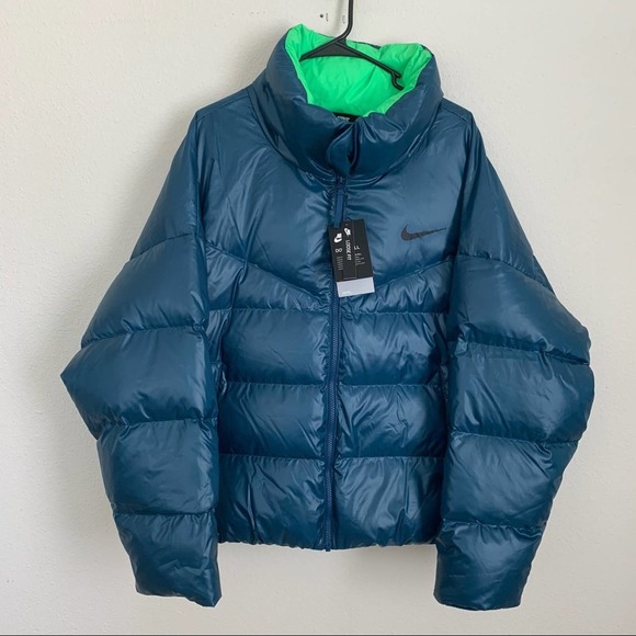 Nike | Jackets & Coats | Nike Dark Teal Down Filled Puffer Jacket ...